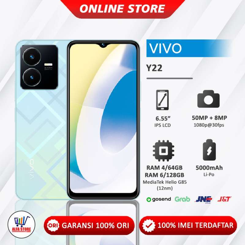 Jual VIVO Y22 4/64 di Seller Alfastore - ALFASTORE | Blibli