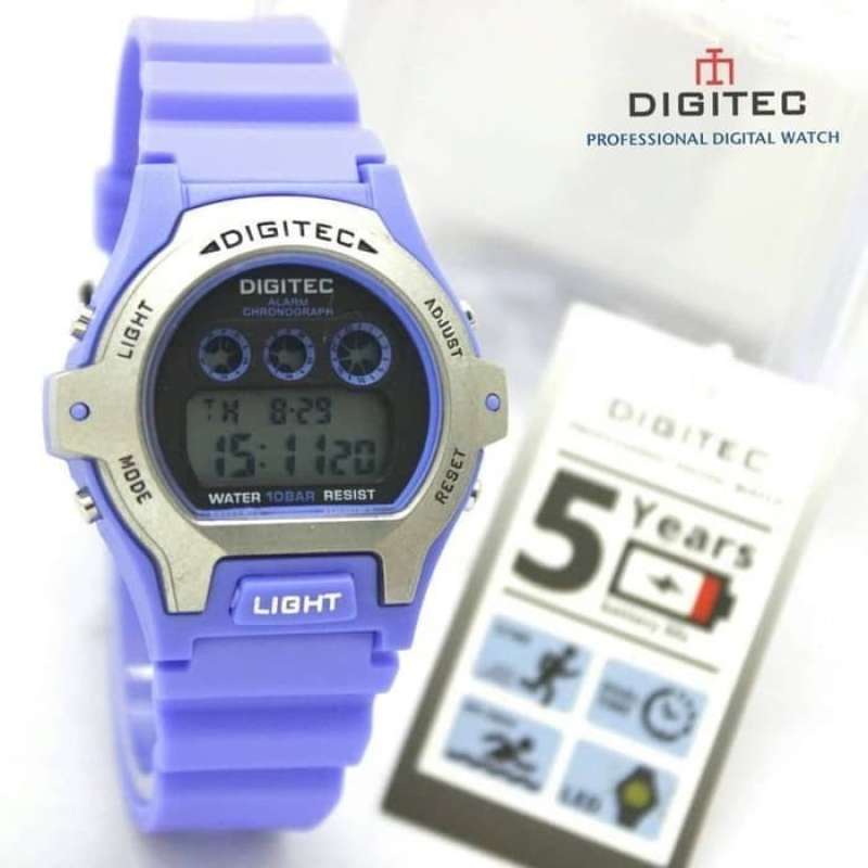 Jual JAM TANGAN DIGITEC 3089 DG3089 WANITA PURPLE RUBBER ORIGINAL di ...