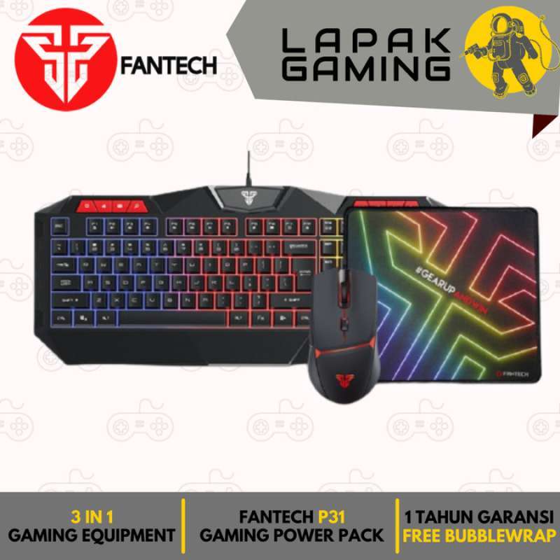 Promo FANTECH P31 COMBO GAMING SET 3 IN 1 KEYBOARD MOUSE MOUSEPAD ...