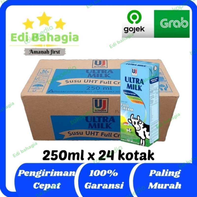Promo Susu Ultra Milk Full Cream 250 Ml Box (1 Box = 24 Pcs) Diskon 12% Di Seller Dhiya.id Shop ...