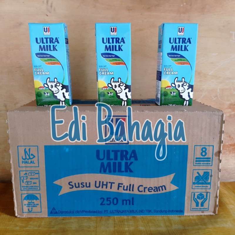 Promo Susu Ultra Milk Full Cream 250 Ml Box (1 Box = 24 Pcs) Diskon 12% Di Seller Dhiya.id Shop ...