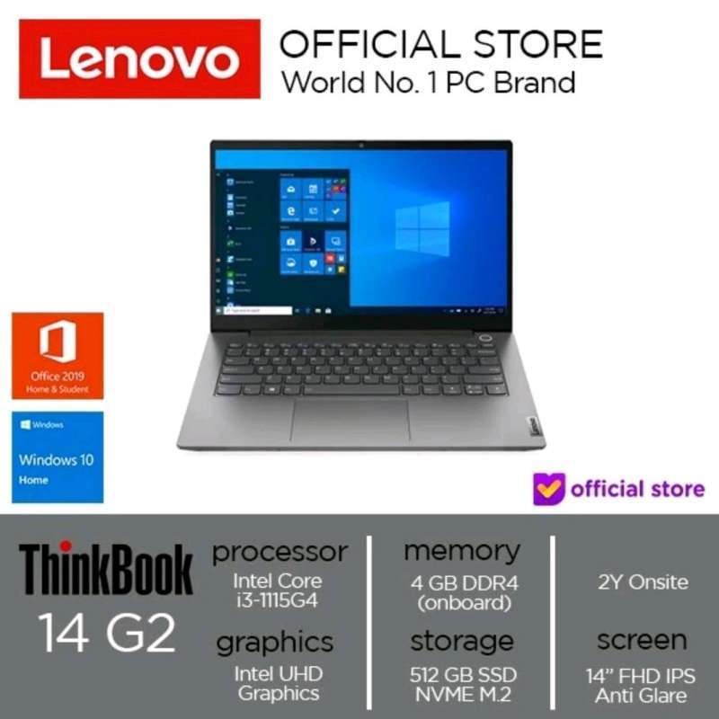 Jual New! Lenovo ThinkBook 14 G2 i3 Gen 11Th di Seller Karakter Mart ...