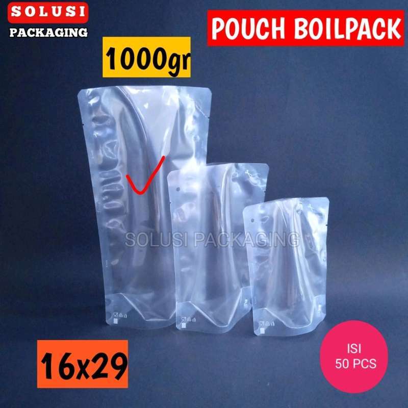 Jual isi 50 PCS POUCH BOILPACK 1000gr KEMASAN PLASTIK MAKANAN DAPAT ...
