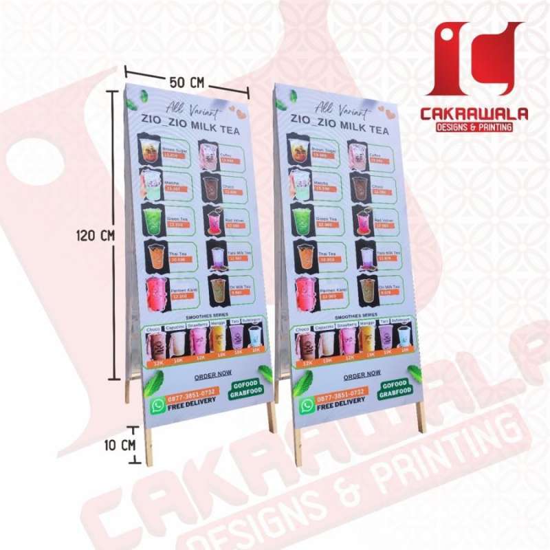 Jual STAND BANNER KAYU UKURAN 50 X 130 - BANNER SEGITIGA KAYU PROMOSI ...