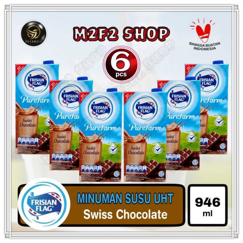 Promo Susu Bendera Frisian Flag Purefarm Family Cokelat 900 Ml (Harga 6 ...