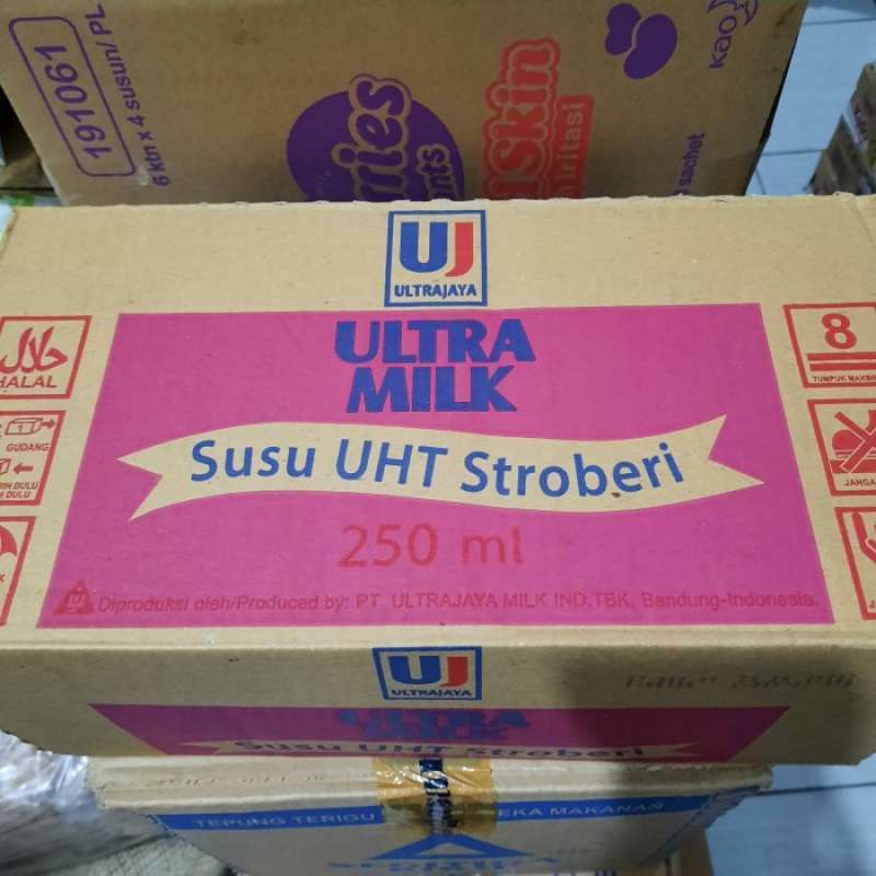 Promo Susu Ultra Rasa Stroberi 250 Ml 1 Dus Isi 24 Pcs Diskon 10% Di ...