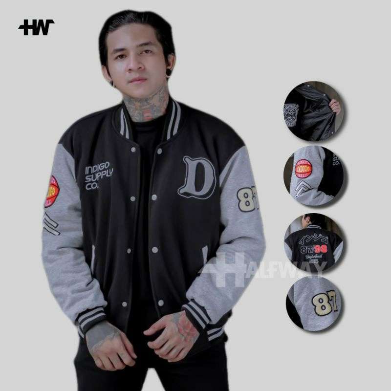 Jual Varsity Jaket Baseball Unisex Pria Wanita Di Seller Halfway Merch ...