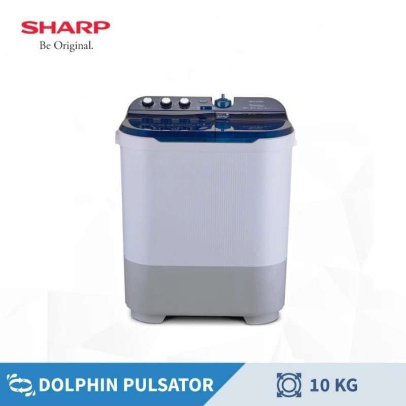 Jual SHARP Mesin Cuci Twin Tub 10 KG - ES-T1090-BK - Biru di Seller ...