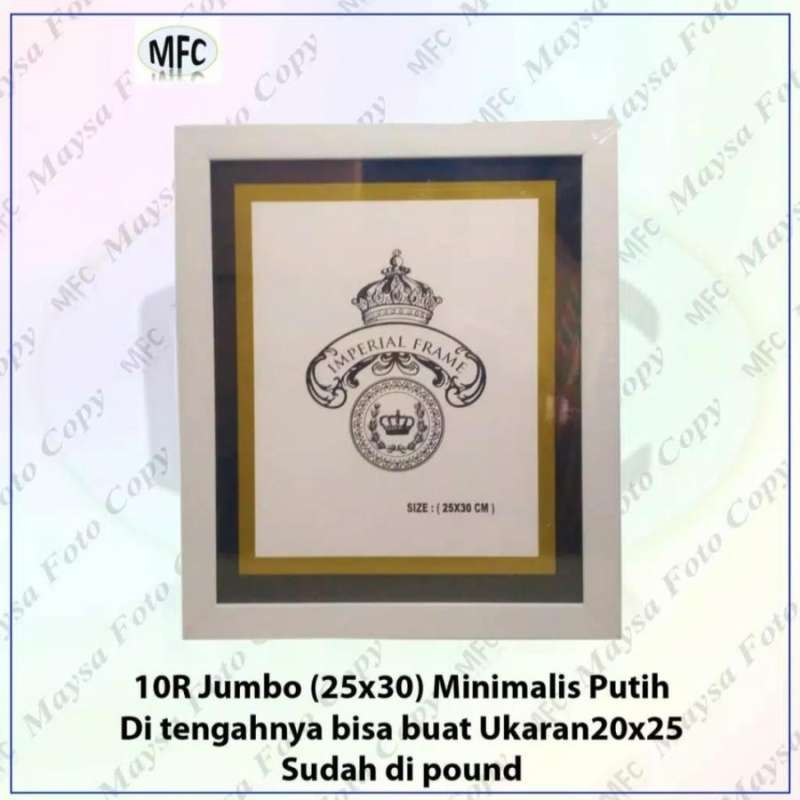 Jual Bingkai/pigura/frame 10r Jumbo/12r (25x30) Minimalis Hitam Dan Putih Terbaru September 2022 ...