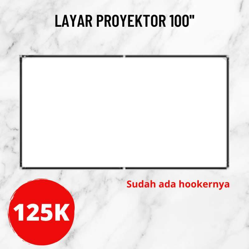 Jual Geotech 100'' Layar Proyektor Dinding Wall Screen Projector di ...