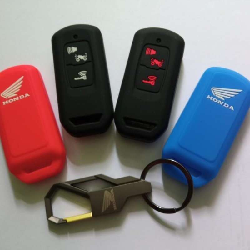 Jual Cover Remote Smart Key Honda New Pcx 160 + Gantungan Kunci - Biru ...