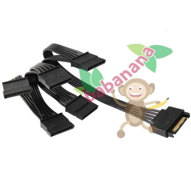 Promo Kabel Sata Power 1 To 5 Splitter Cabang Ssd Hdd Extension Cable ...