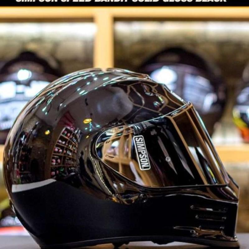 Jual Helm Motor SIMPSON Speed Bandit Solid Gloss Black Full Face ...