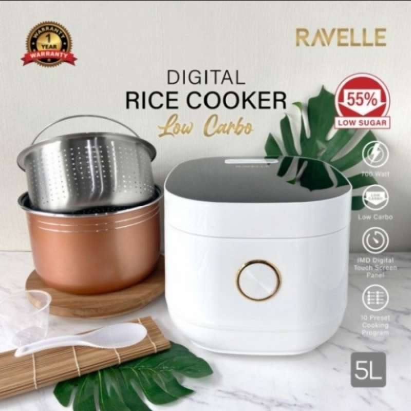Promo Magicom Ravelle Onyx Black 5 Liter - Digital Low Carbo Rice ...