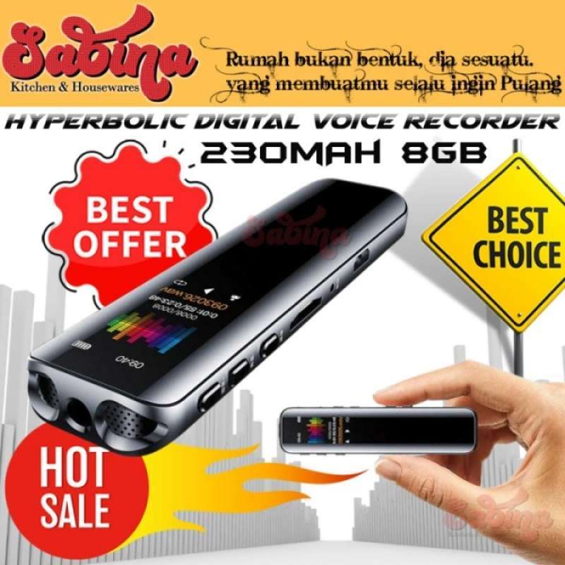 Jual Voice Recorder Digital Perekam Suara Hyperbolic 240mah Usb ...