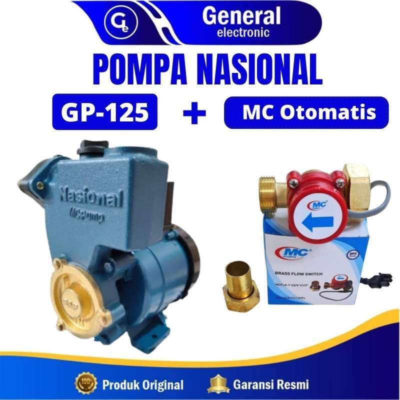 Jual Paket Pompa Air Booster Nasional GP-125 + MC Otomatis Pendorong di ...