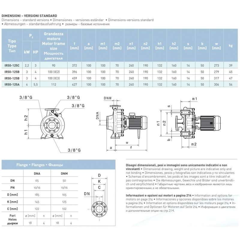 Jual Monoblock Pump Tipe Ir50-125b Merk Saer Original Di Seller ...