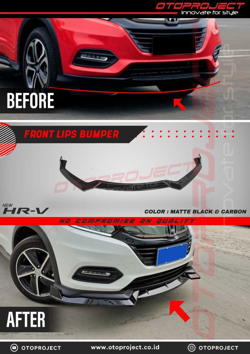 Jual LIPS FRONT BUMPER CARBON HONDA HRV di Seller Otoproject Official ...