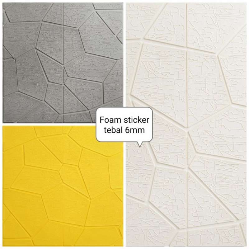 Jual wallpaperr foam sticker dinding ukuran 60x60cm tebal 6mm di Seller ...