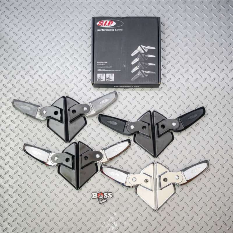 Promo Foot Rest Footstep SIP Vespa S LX LXV - BLACK - SILVER Diskon 50% ...