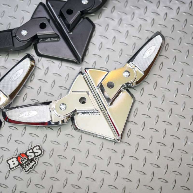 Promo Foot Rest Footstep SIP Vespa S LX LXV - BLACK - SILVER Diskon 50% ...