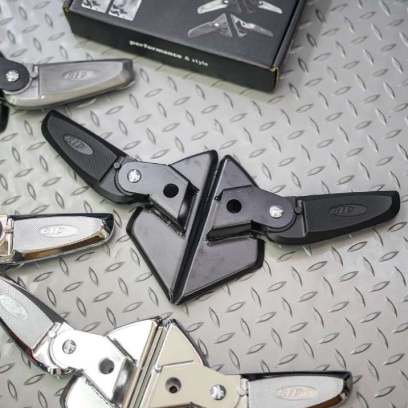 Promo Foot Rest Footstep SIP Vespa S LX LXV - BLACK - SILVER Diskon 50% ...