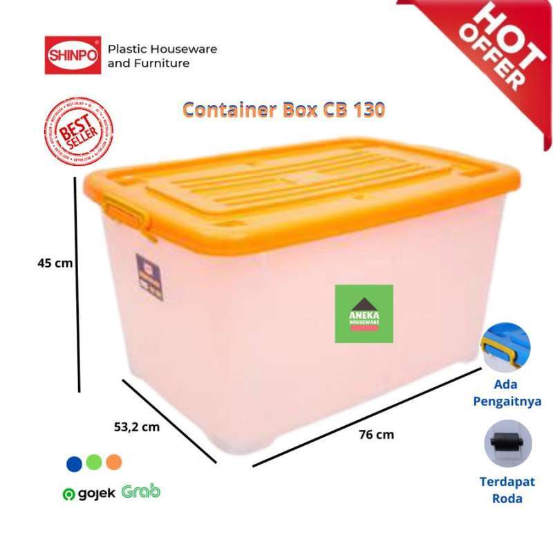 Jual Container Box Plastik Serbaguna (container Box) Shinpo Mega Cb 130 Di Seller Anekahouseware ...