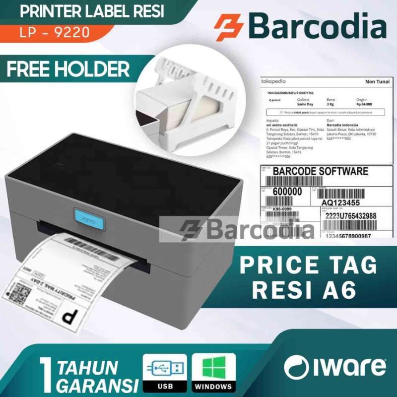 Promo PRINTER BARCODE THERMAL LABEL STIKER 4 A6 LP-9220 BLUETOOTH USB ...
