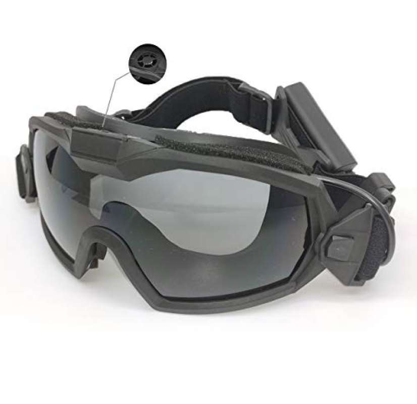 Promo PAIRSOFTWIN Airsoft Tactical Goggles with Fan Anti Fog and 2 Lens ...