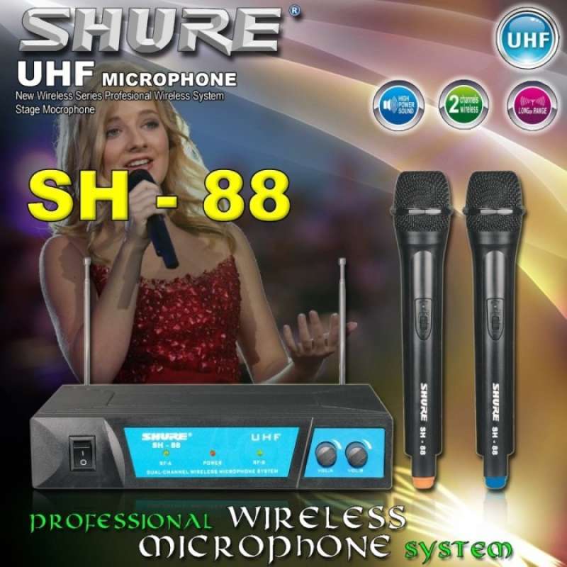 Promo NoBrand Mic wireless SHURE SH-88 Wireless microphone SHURE SH 88 ...
