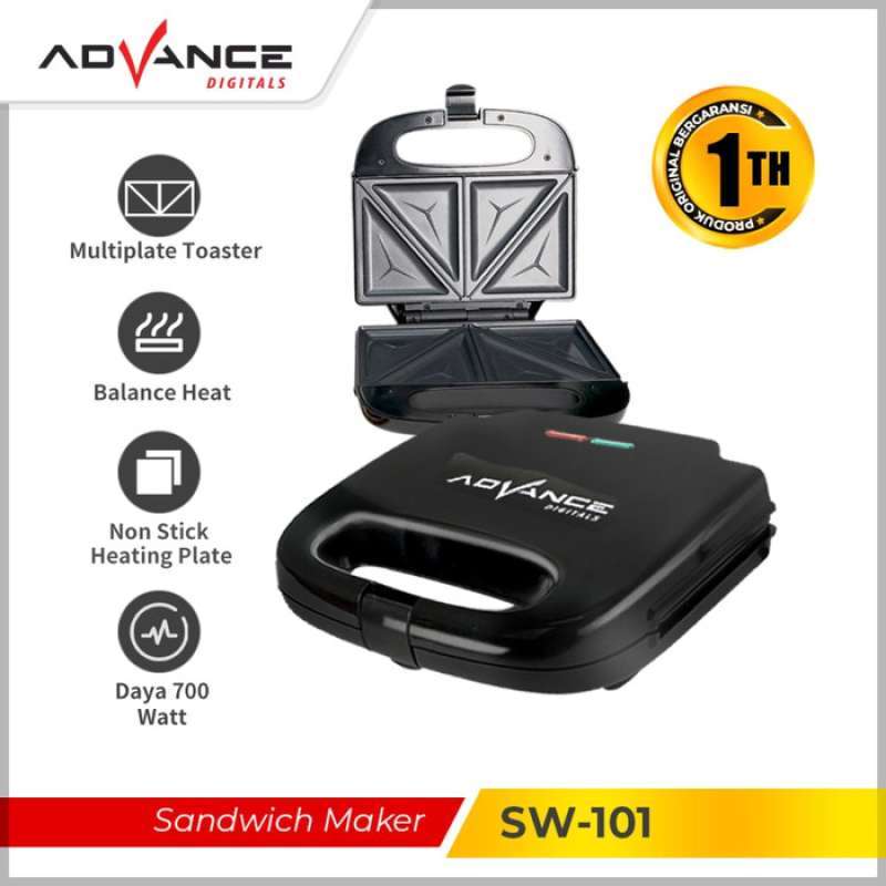 Jual Advance SW-101 Sandwich Toaster Maker Pemanggang Roti Elektrik 2 ...
