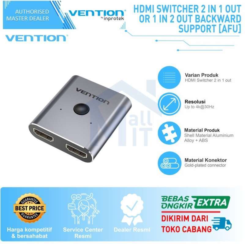 Jual Vention Hdmi Switcher 1-in 2-out & 2-in 1-out Bidirectional 4k 3d ...