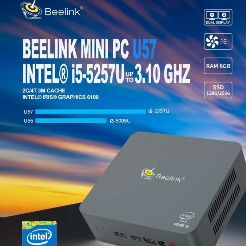 Jual Mini PC Beelink U57 Intel Core i5 5257u 8GB RAM Windows 10 WIFI ...