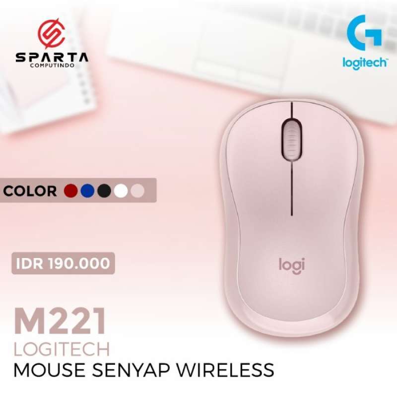 Promo Mouse Wireless Silent Logitech M221 Original New Bergaransi ...