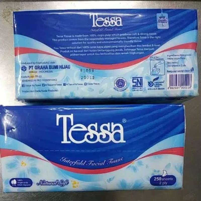 Jual Tessa tisu kering 250 sheets di Seller ANTO FROZEN FOOD SARASWATI ...