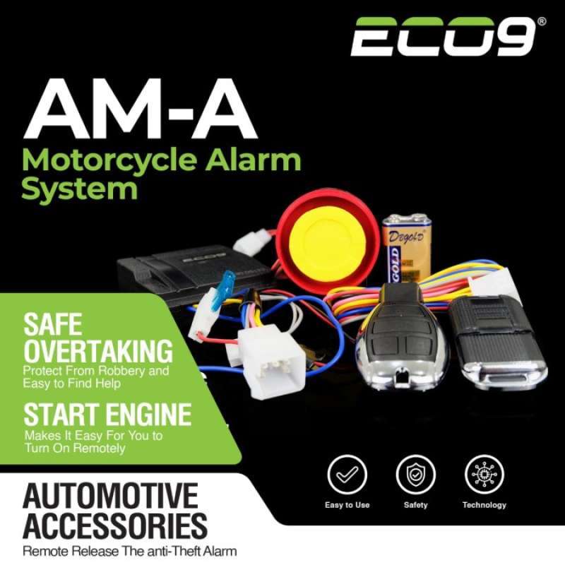 Promo Alarm Motor Panom dengan starter 2 remote anti maling gembok ...