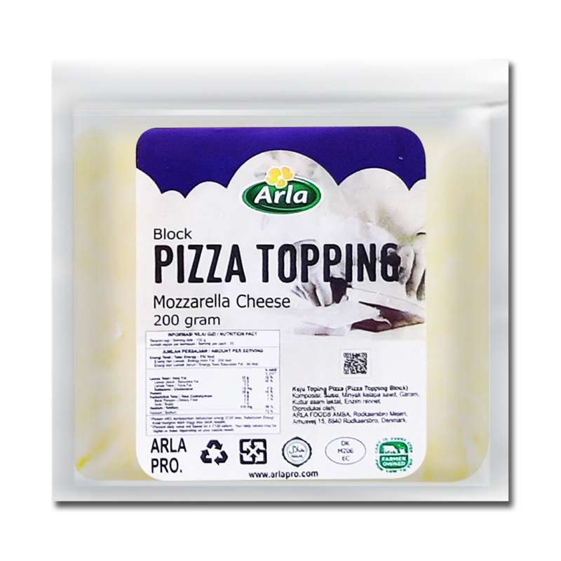 Jual Arla Pizza Topping Mozzarella Cheese 200gr Di Seller Lapak Frozen ...