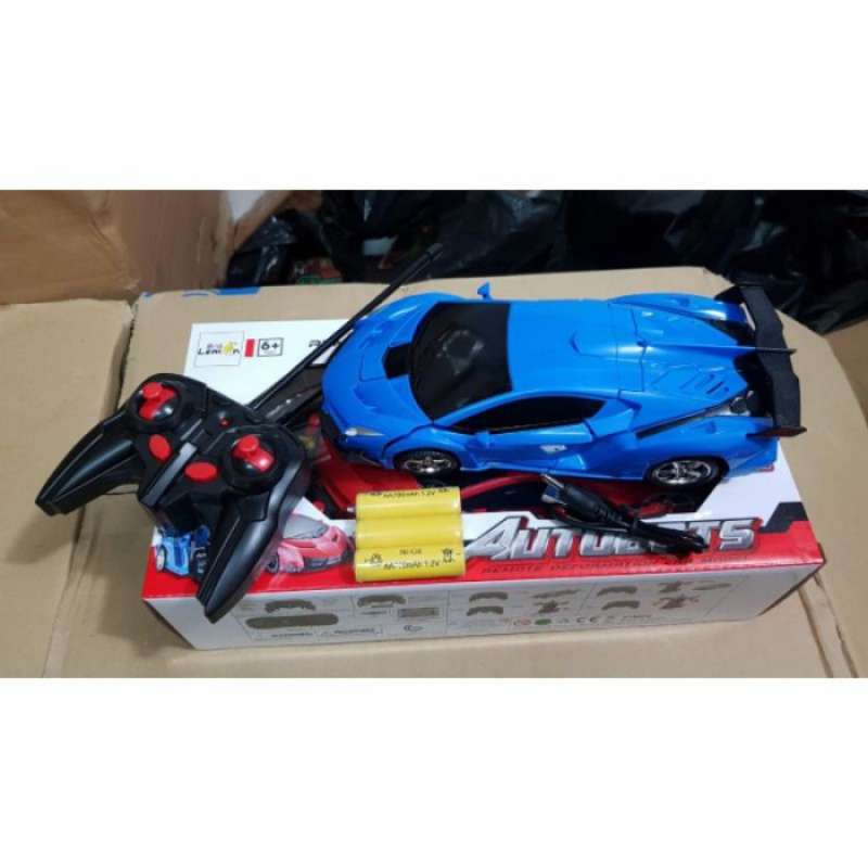 Jual mobil lamborghini 1:18 remote kontrol Autobots jadi robot di ...