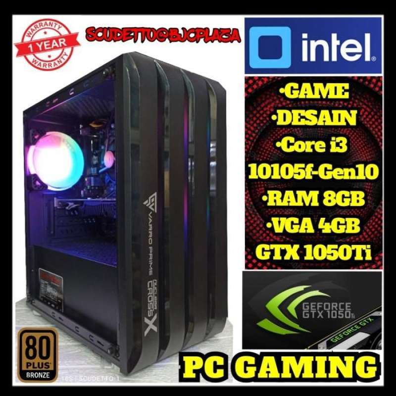 Jual PC CORE I3 10100F FEAT GTX 1050Ti SIAP GAMING RENDER LIVE ...