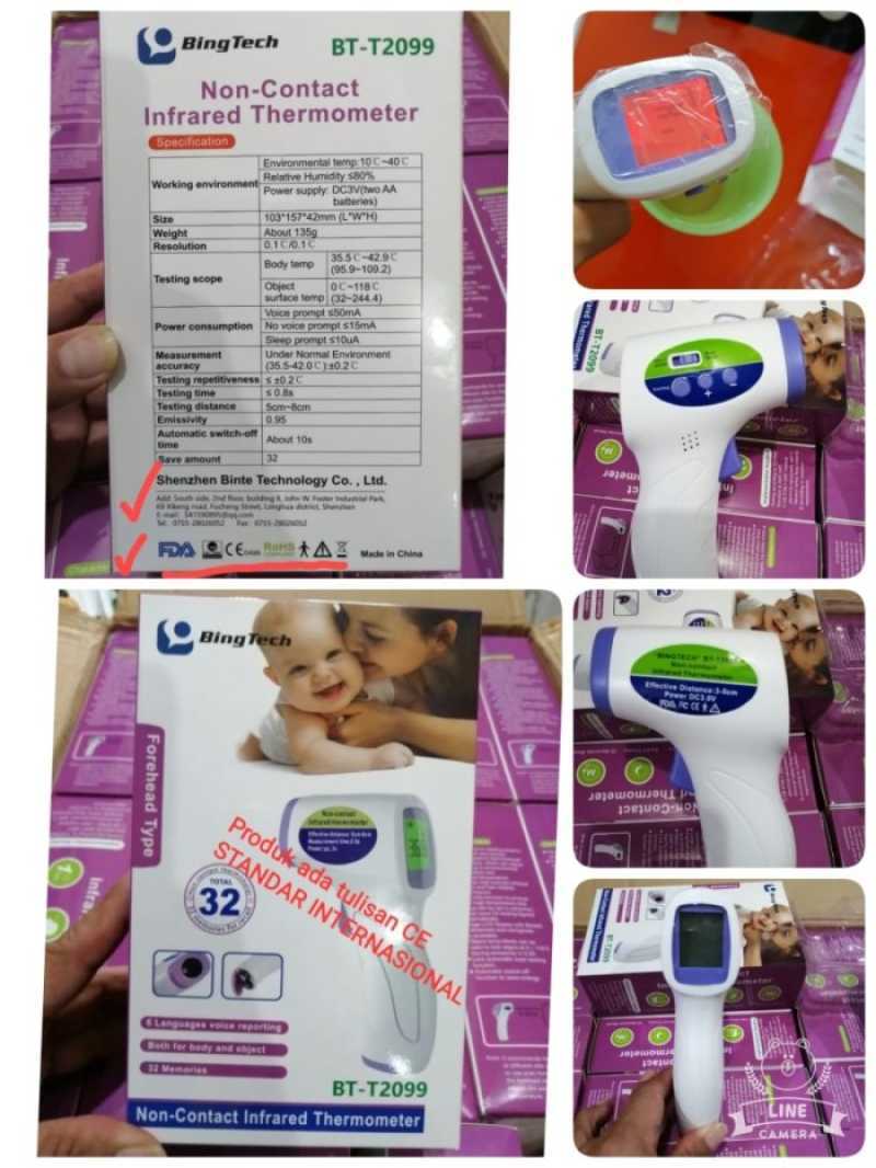 Jual THERMOMETER NON CONTACT / ALAT UKUR SUHU TUBUH / THERMOGUN ...