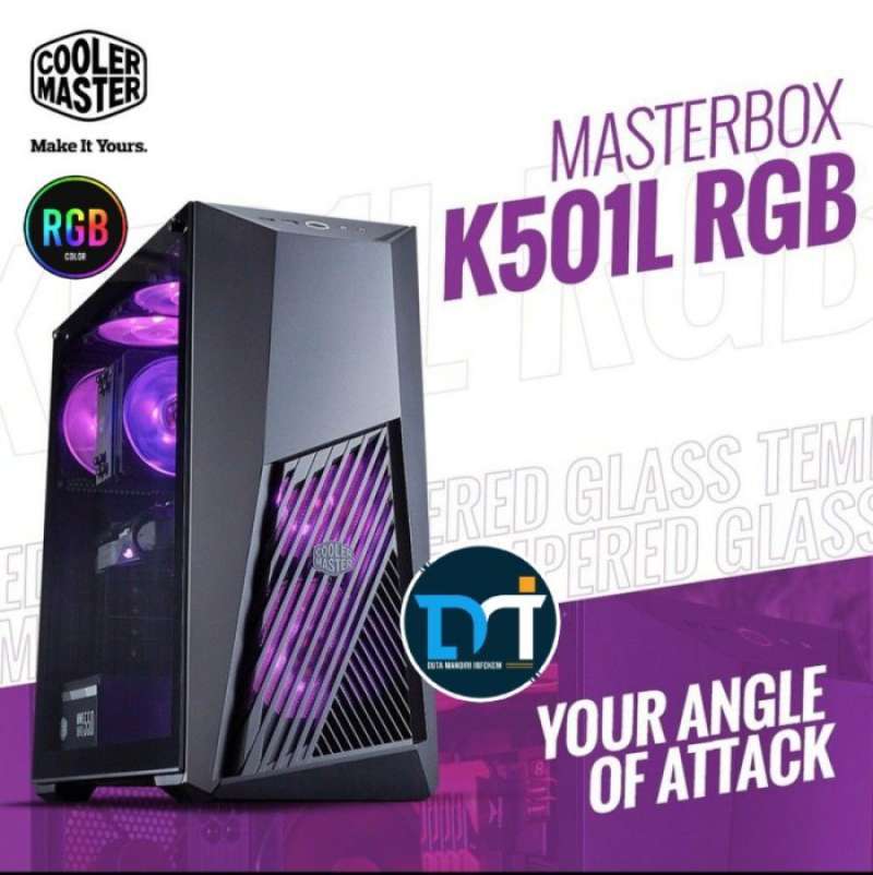 Promo Cooler Master Masterbox K501L Rgb - Tempered Glass Gaming Case ...