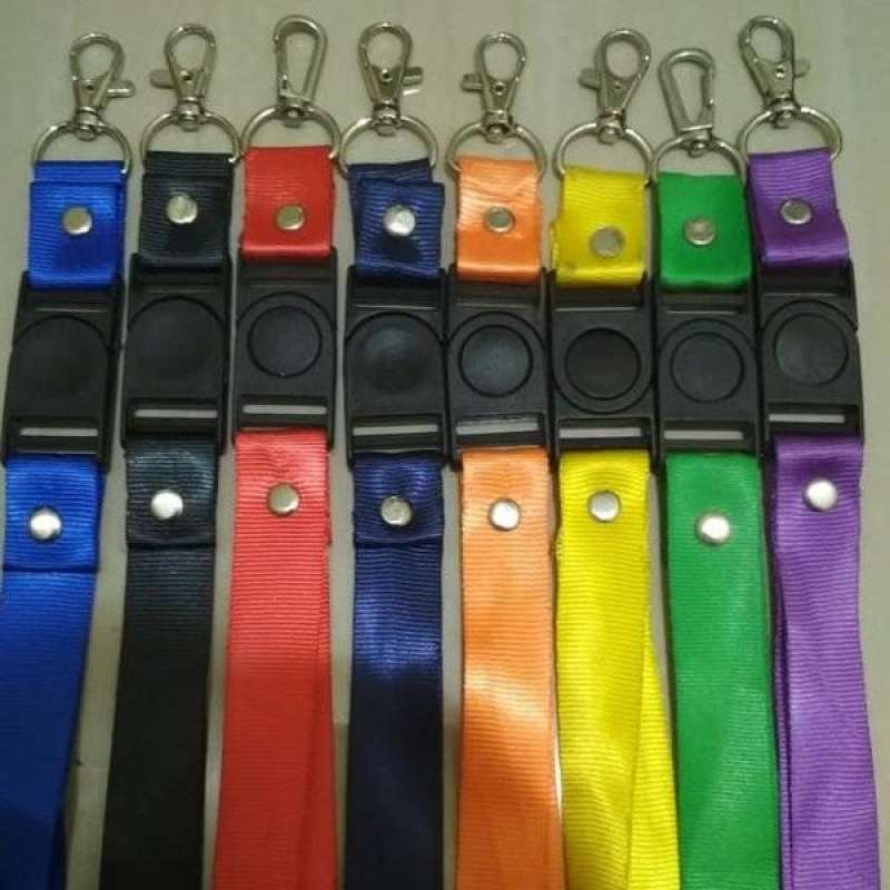 Jual TALI GANTUNGAN TALI ID CARD NAME TAG TALI POLOS LEBAR 2CM - Hitam ...