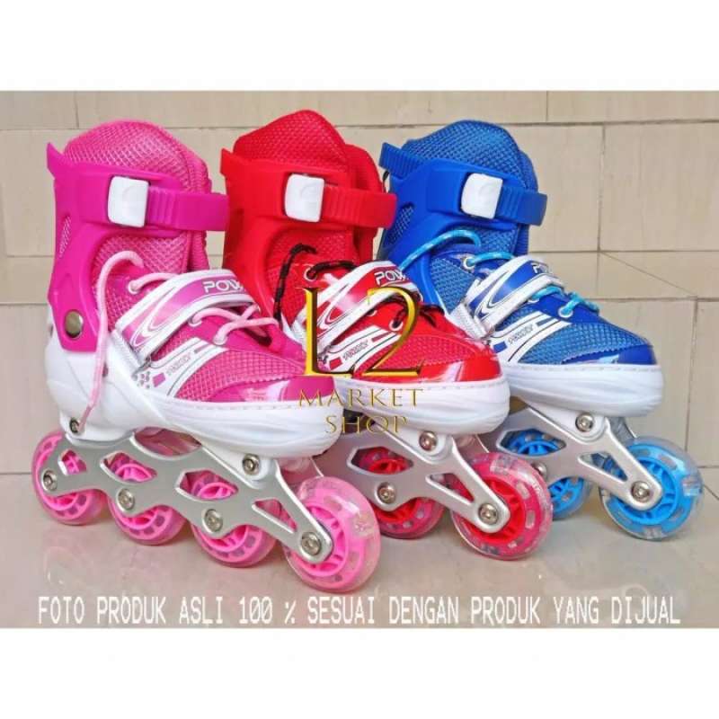 Jual SEPATU RODA INLINE SKATE ANAK DAN DEWASA PVC +BAUT BAJAJ di Seller ...