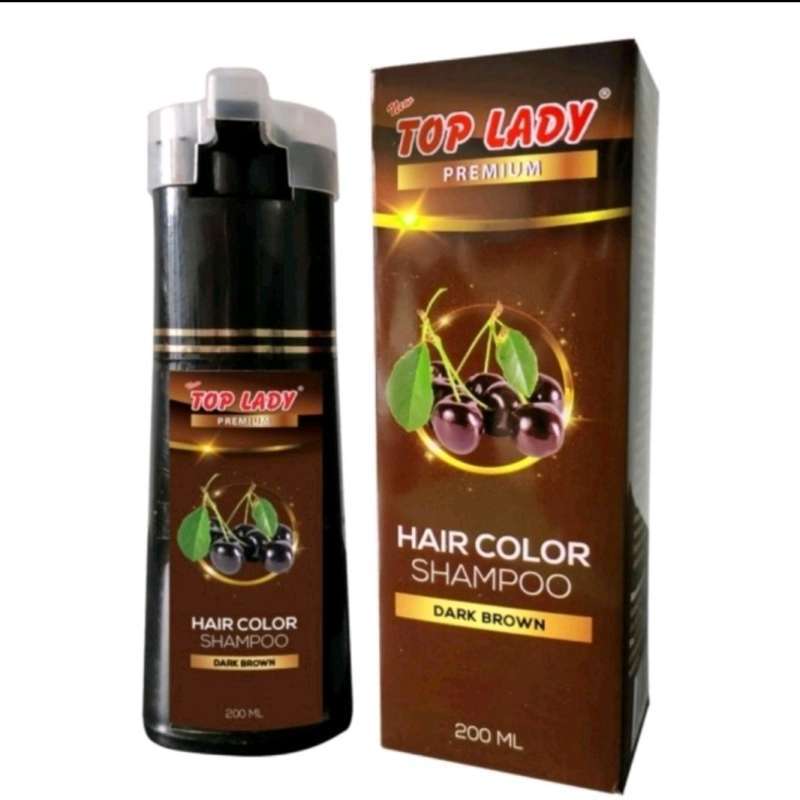 Promo Top Lady Premium Hair Color Shampoo 200ml Pewarna Rambut Diskon ...