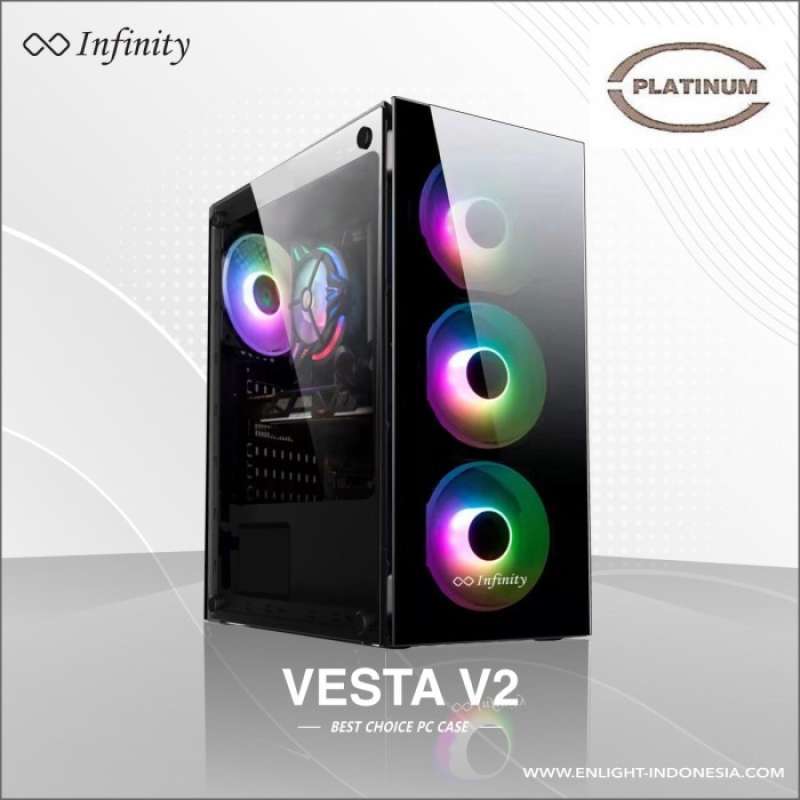 Promo Infinity Vesta V2 - Tempered Glass Mid-Tower Atx Gaming Case ...