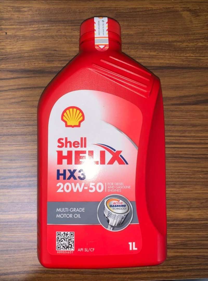 Jual Oli Mesin Shell HX3 20W-50 1 Liter Api Sl/Cf 100% Ori Real Picture ...