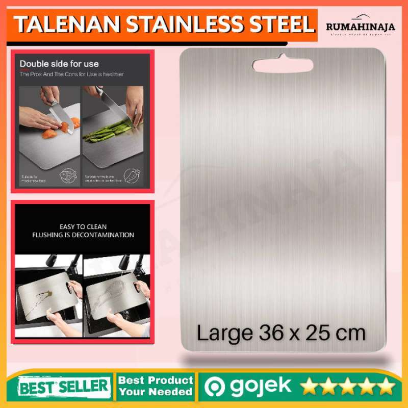 Jual Talenan Stainless Steel 2 Sisi Papan Alas Potong Catting Board ...