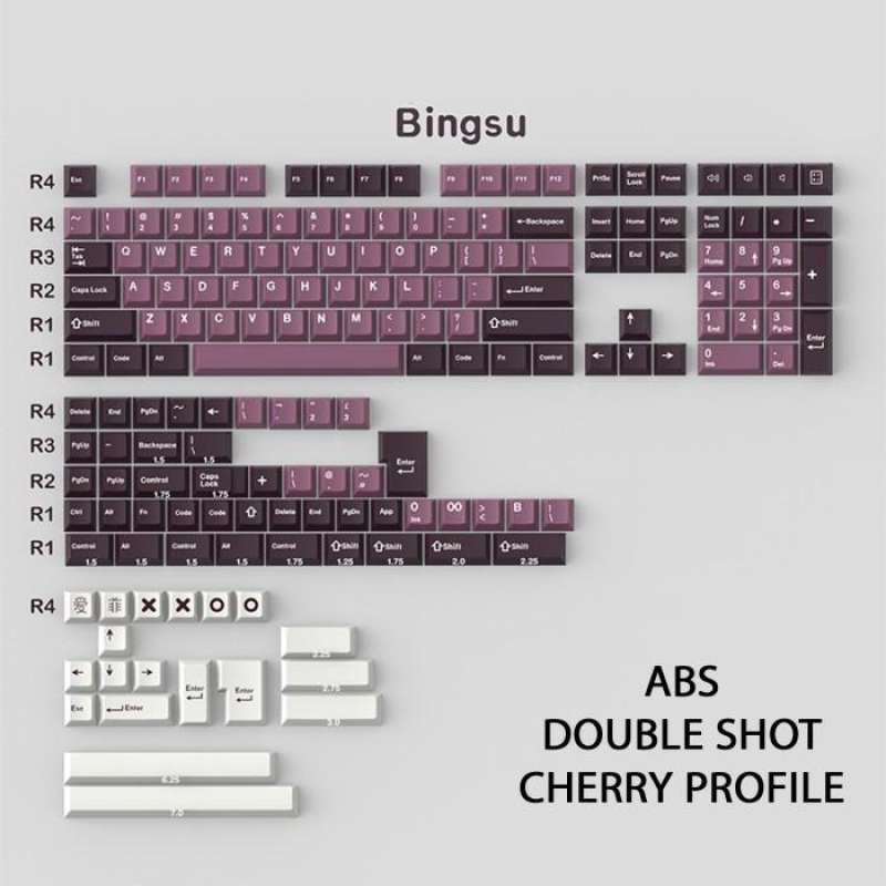 Jual KEYCAPS ABS BINGSU CHERRY PROFILE DOUBLE SHOT MECHANICAL KEYBOARD ...