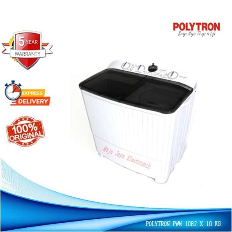 Jual Mesin Cuci 2 Tabung POLYTRON PWM 1082 X 10 KG Low Watt Hijab ...