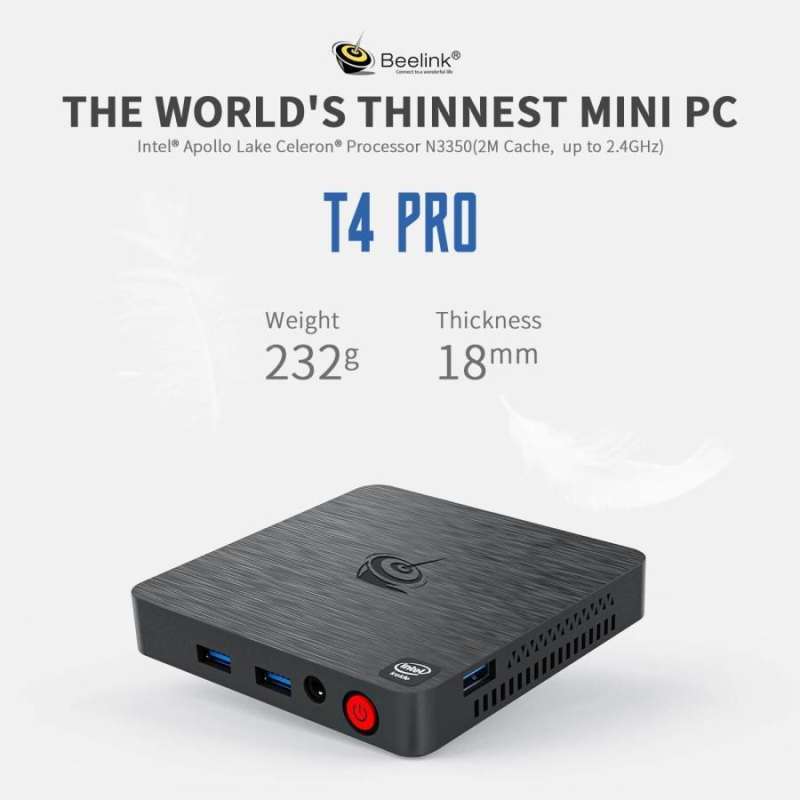 Jual Beelink T4 Pro 4/64GB Mini PC Intel celeron N3350 Dual 4K Windows 10 di Seller terus jaya ...